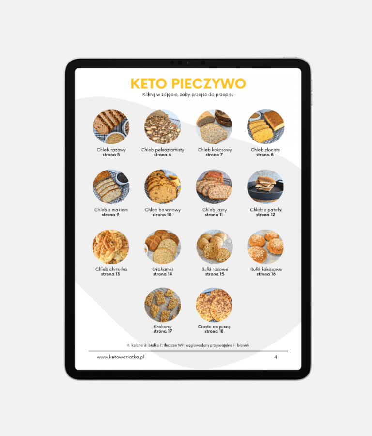 Zestaw 14 przepisów na keto pieczywo (chleb - bułki - krakersy)